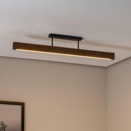 TK Lighting LED-Holzdeckenleuchte Teo, walnuss, 96 cm, 3000 K