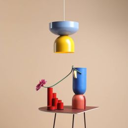 Aldex H&auml;ngeleuchte Api, gelb/blau, &Oslash; 30 cm, Metall
