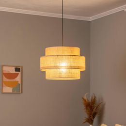 TK Lighting Hängeleuchte Calisto, Jute, naturbraun, einflammig, Ø 50 cm