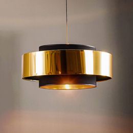 TK Lighting H&auml;ngeleuchte Calisto, schwarz/gold &Oslash; 50 cm 1-flammig