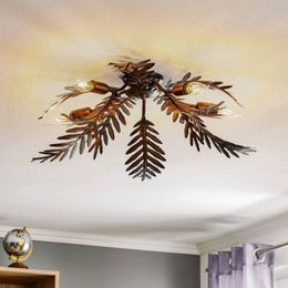 Deckenleuchte Felce als Farn in Bronze, &Oslash; 75 cm