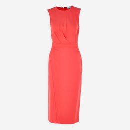 Reiss Korallenfarbenes Midikleid