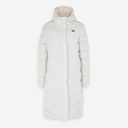 ELLE SPORT Cremefarbene Long Fit Pufferjacke mit Kapuze