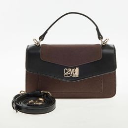 Cavalli Class Dunkelbraune und schwarze Henkeltasche