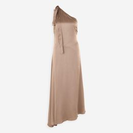 Reiss Braunes Delphine Midikleid aus Satin