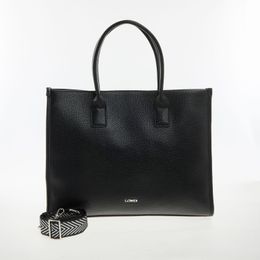 L.Credi Schwarze Tote Bag aus Kunstleder