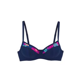 Lascana Bikinitop Damen Gr&ouml;&szlig;e 80 navy / t&uuml;rkis / kobaltblau / neonpink