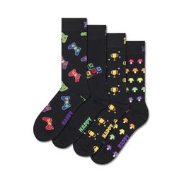 Happy Socks Socken 'Gamer' Damen Gr&ouml;&szlig;e 41/46 gelb / limette / pink / schwarz