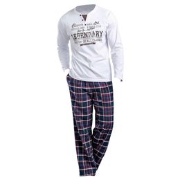 H.I.S. H.I.S Pyjama Herren Gr&ouml;&szlig;e L marine / wei&szlig;