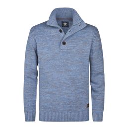 PETROL INDUSTRIES Pullover Herren Gr&ouml;&szlig;e S saphir / taubenblau / grau