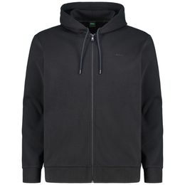 Gro&szlig;e Gr&ouml;&szlig;en BOSS Sweatjacke mit Stretch Farbe schwarz Gr&ouml;&szlig;e: 4XL
