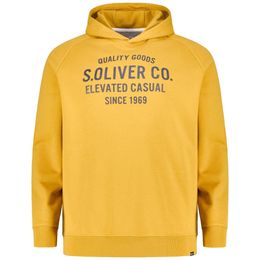 Gro&szlig;e Gr&ouml;&szlig;en s.Oliver Hoodie mit Label-Print Farbe gelb Gr&ouml;&szlig;e: 5XL