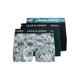 Jack & Jones Jack & Jones Boxershorts 'JACAdrian' Herren Gr&ouml;&szlig;e L petrol / dunkelgr&uuml;n / schwarz / wei&szlig;