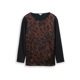 Tom Tailor Women + Shirt Damen Gr&ouml;&szlig;e 4XL braun / schwarz
