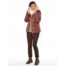WITT Damen Steppjacke mit Teddy-Fleece, rotbraun, Größe 38
