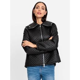 Heine Witt Damen Steppjacke mit 2-Wege-Rei&szlig;verschluss, schwarz, Gr&ouml;&szlig;e 34
