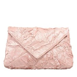 Dries Van Noten Clutches - Pleated Satin Clutch Bag With Chain Strap - Gr. unisize - in Gold - f&uuml;r Damen