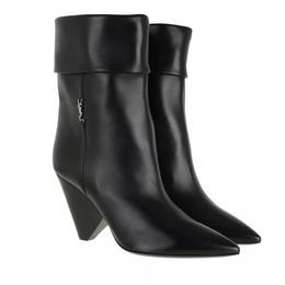 SAINT LAURENT Stiefel & Boots - Niki Monogram Booties Smooth Leather - Gr. 35 (EU) - in Schwarz - f&uuml;r Damen