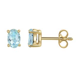 Paar Ohrstecker CELESTA, gelb, blau, Ohrringe, Damen, one-size, Gold