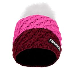 Reusch Damen Beanie "Aiden", rot, unifarben, 50% Polyacryl, 50% Polyester, Mützen, in Colourblocking-Design