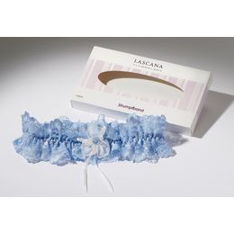 Lascana Damen Strumpfband, blau, Spitze, Obermaterial: 87% Polyamid, 13% Elasthan, Strumpfhalter, aus edler Spitze, sexy Dessous, Reizwäsche