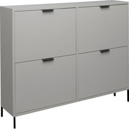 Mäusbacher Schuhschrank MÄUSBACHER, B:120cm H:99cm T:25cm, grau, Holzwerkstoff, Flur, Schränke, "Bonnie TOPSELLER", Schuhschrank mit Quadratgestell