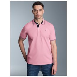 TRIGEMA Herren Poloshirt "TRIGEMA Poloshirt mit kontrastfarbigen Akzenten", lila, Basic, Gr. XL, 100% Baumwolle, Shirts