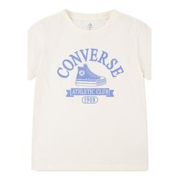 Converse Mädchen T-Shirt "CNVG CHUCK TAYLOR T-SHIRT", weiß, Gr. 122, Obermaterial: 60% Baumwolle, 40% Polyester, Shirts, für Kinder