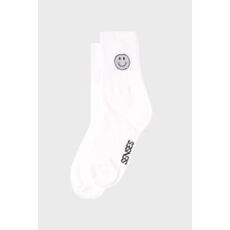 Damen Tennissocken, SENSES.THE LABELopticwei&szlig;, silber, Material: 71% Baumwolle, 26% Polyamid, 2% Elasthan, 1% Metallfaser, Socken
