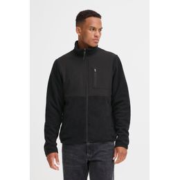 Sweatjacke Blend "BHMARIO", Herren, Gr. XL, schwarz, Fleece, 100% Polyester, colorblocking, Basic, normal normal, ohne Ausschnitt, elastischer Bund, Sweatjacken Sweatjacke, Stilvolle Fleecejacke mit Reißverschluss