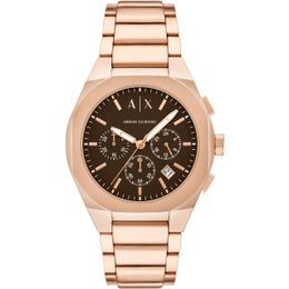Armani Exchange Kinder Chronograph "SYNC", gold, Armbanduhren, Quarzuhr, Armbanduhr, Herrenuhr, Edelstahlarmband, analog, Tag