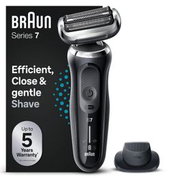 Braun Elektrorasierer "Series 7 71-N1200s", schwarz, B:6,5cm H:17cm T:5cm, Elektrorasierer, 360 Flex, Wet&Dry