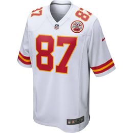 Nike Herren Footballtrikot "Nike Trikot Kansas City Chiefs NFL Road Game Jersey Kelce 87", weiß, Gr. XL, 100% Polyester, Trikots