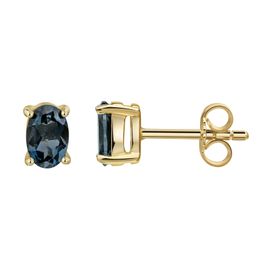 Paar Ohrstecker Celesta, gelb, blau, Ohrringe, Damen, one-size, Gold