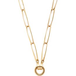 Leonardo Damen Charm-Kette "Halskette Consenza Clip&Mix", Edelstahl, L: 70 B: 8mm, gold, Edelstahl, B:8mm, Halsketten