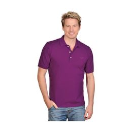 TRIGEMA Herren Poloshirt "TRIGEMA Poloshirt in Piqué-Qualität", lila, Basic, Gr. S, 100% Baumwolle, Shirts