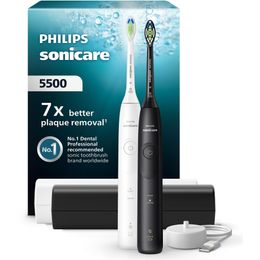 Damen Elektrische Zahnbürste "Series 5500 HX7119/02", schwarz, PHILIPS SONICARE, B:11,9cm H:23,2cm T:17,3cm, Elektrozahnbürsten, mit