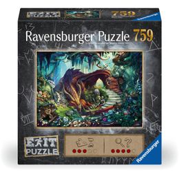 Ravensburger Kinder Puzzle "EXIT, Puzzle, In der Drachenhöhle", bunt, B:70cm H:50cm, Puzzles, Made in Germany