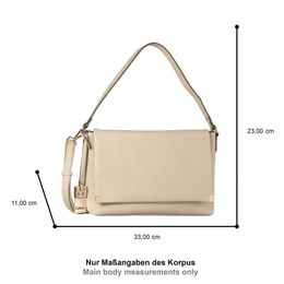 Gabor Damen Umh&auml;ngetasche "Gela", beige, Polyurethan, clean, gepflegt, unifarben, Taschen, weiches Kunstleder mit elegantem Schultergurt aus edlem