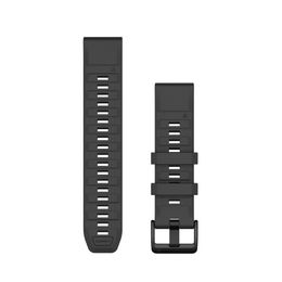 Garmin Kinder Uhrenarmband "Wechselarmband QuickFit 22 mm Silikon", 28cm, grau, Silikon, Uhrenarmb&auml;nder