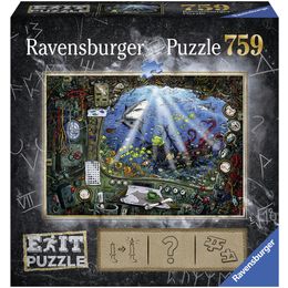 Ravensburger Kinder Puzzle "EXIT, 4: Im U-Boot", bunt, Pappe, B:70cm H:50cm, Puzzles, Made in Germany