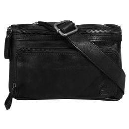 SPIKES & SPARROW Damen G&uuml;rteltasche, SPIKES & SPARROW, schwarz, Leder, vintage, Taschen, echt Leder