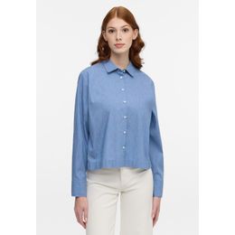 Eterna Damen Hemdbluse "LOOSE FIT"indigo, Gr. 48, 62% Baumwolle, 32% Polyamid, 6% Elasthan, Blusen, EASY IRON (b&uuml;gelleicht)