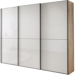 Schwebet&uuml;renschrank Wiemann, B:246cm H:236cm T:67cmglas wei&szlig;, Schr&auml;nke, "Phoenix, Made in Germany, modernes Design, Highlight, Blickfang", maximaler