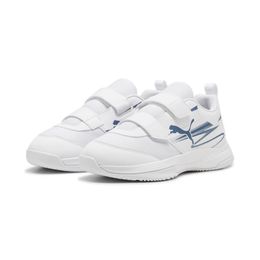 Puma Kinder Sneaker "Varion II Hallensportschuhe Jugendliche", Gr. 35,5, blau, Obermaterial: Textil, Synthetik; Futter: Textil; Innensohle: Textil;