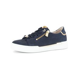 Gabor Damen Sneaker "Gabor Sneaker Nubukleder/Textil", Gr. 38, blau, Nubukleder, Textil, Schuhe