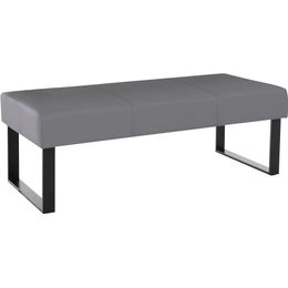 Sitzbank Home Affaire, B:140cm H:50cm T:62cm, grau, Kunstleder, Esszimmer, Sitzb&auml;nke, "Oliver"