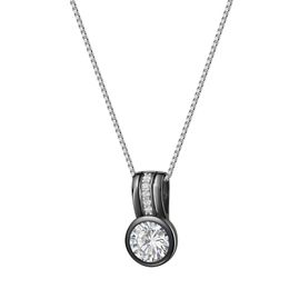 Celesta Damen Kette mit Anh&auml;nger, 45cm, Silber 925 (Sterlingsilber), L: 42 B: 10mmwei&szlig;, Silber 925 (Sterlingsilber), B:10mm, Halsketten