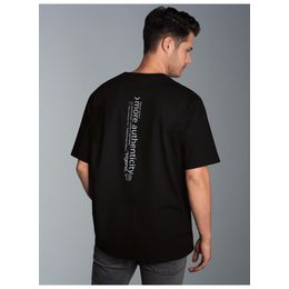 TRIGEMA Damen T-Shirt "TRIGEMA Oversized T-Shirt mit R&uuml;ckenprint", schwarz, Basic, Gr. S, 100% Baumwolle, Shirts