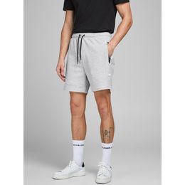 Jack & Jones JACK & JONES Herren Sweatshorts "AIR SWEAT SHORTS", grau, Gr. XS, meliert, angeraute Sweatware, Obermaterial: 60% Polyester, 40% Baumwolle, Hosen